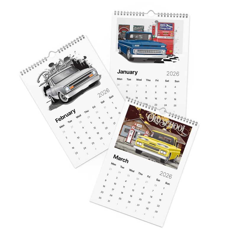 2026 Chevrolet Vintage Pickup Truck Wall Calendar Chevy C10 - Etsy