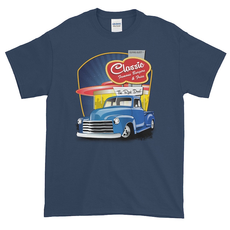 1948 Blue Chevrolet Pickup Drive in Diner T-shirt Shirt - Etsy