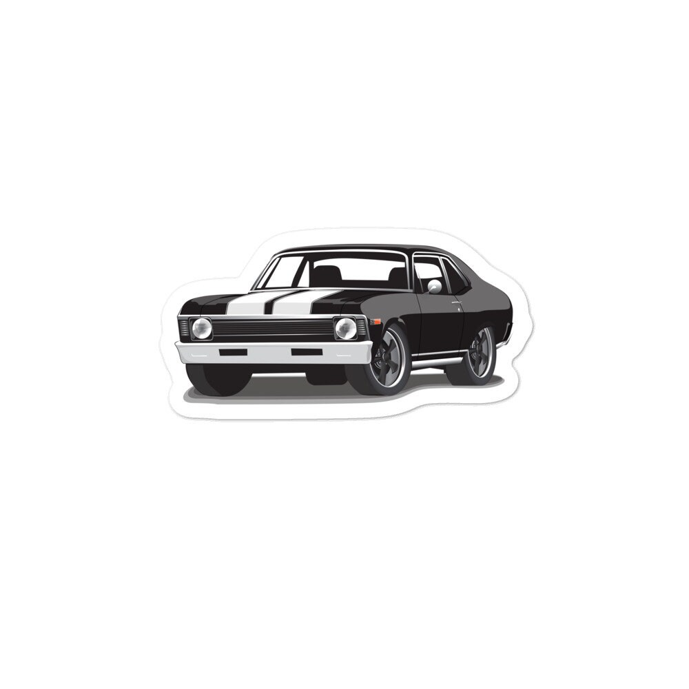 1969 Black Chevy Nova Sticker Decal - Etsy