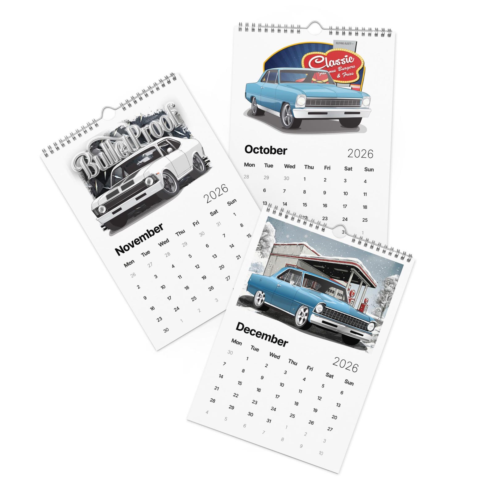 2026 Chevrolet Nova Wall Calendar Chevy II Chevy 2 - Etsy