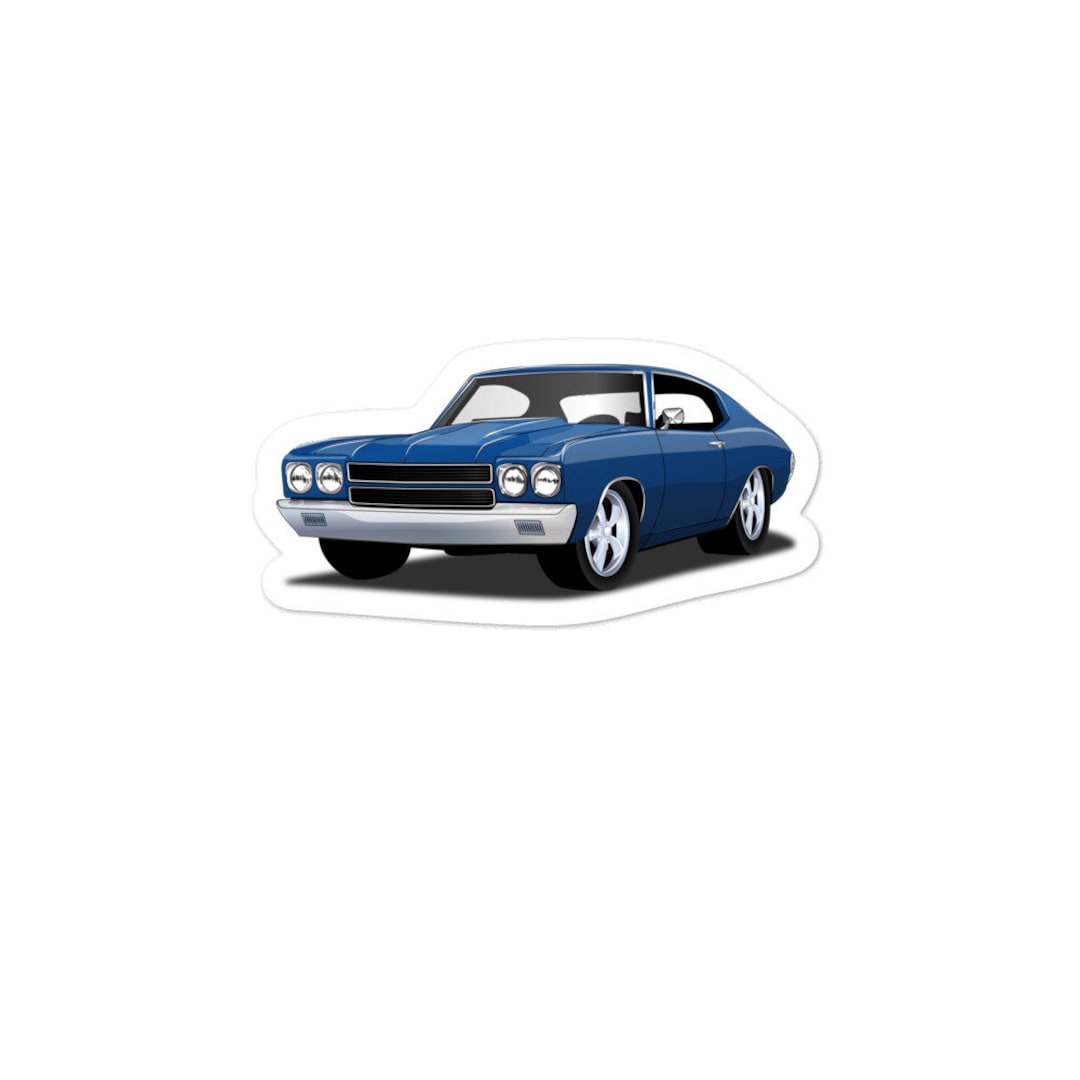 1970 Fathom Blue Chevy Chevelle Sticker Decal - Etsy