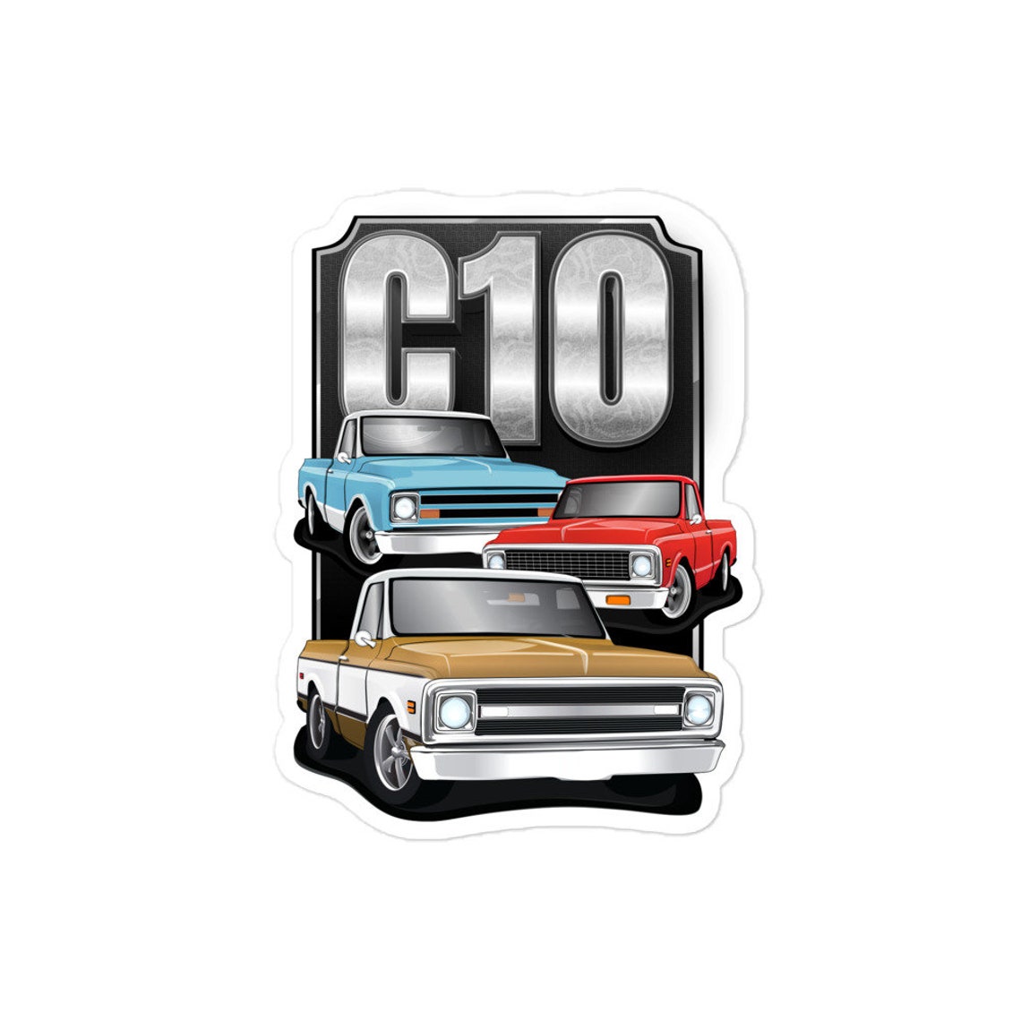 67-72 Chevy C10 Pick up Truck American Chevrolet Trucks Sticker - Etsy