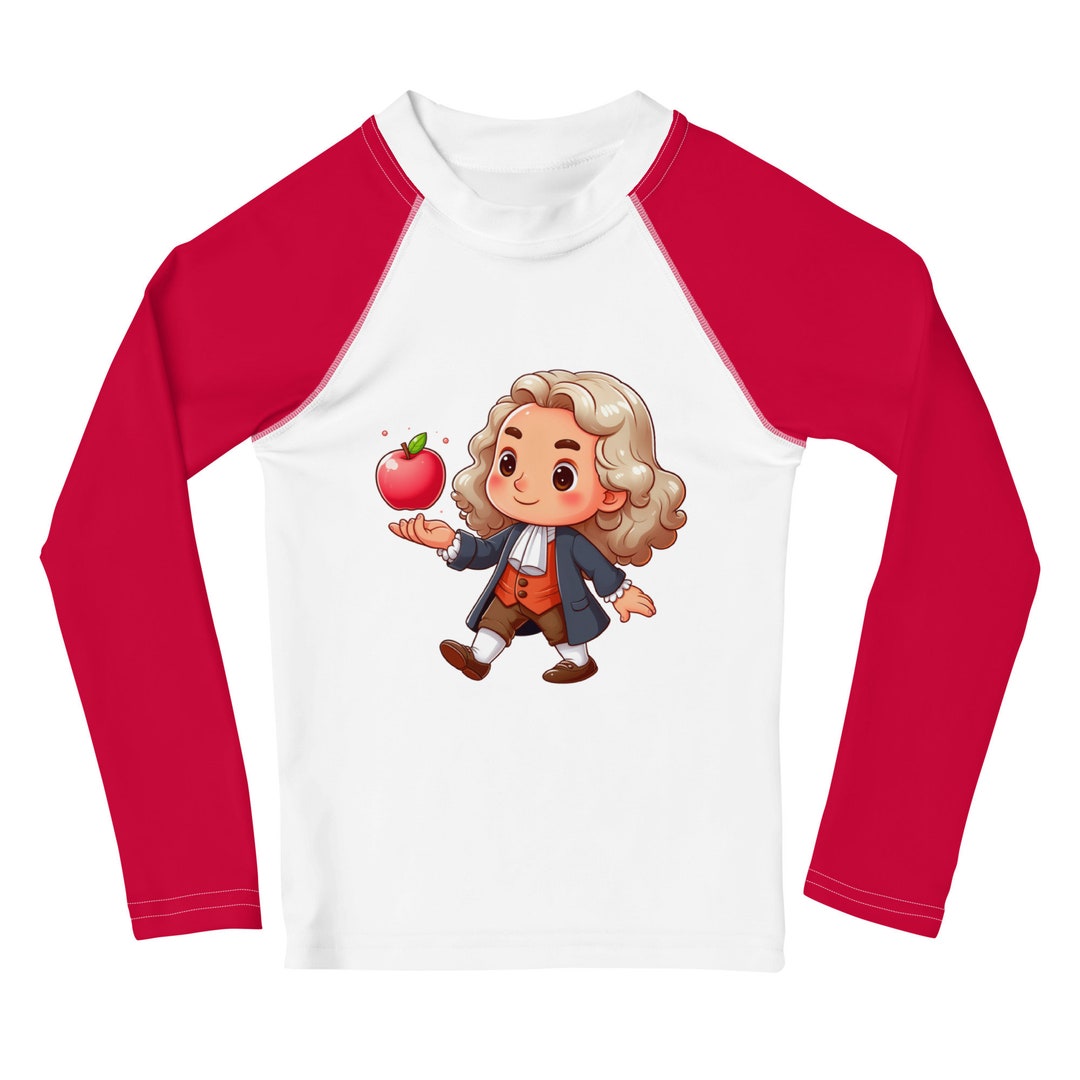 Isaac Newton - Kids Rash Guard - Long Sleeve - Beach Sun Protection ...