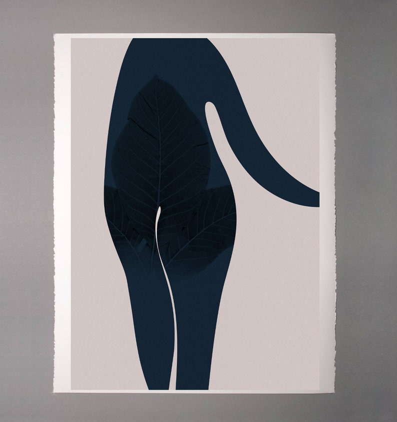 Female Body Abstract Minimalist Naked Woman Contemporary Etsy
