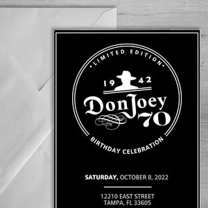 Don Julio 70th Anniversary Themed Invitation Card Template for ...