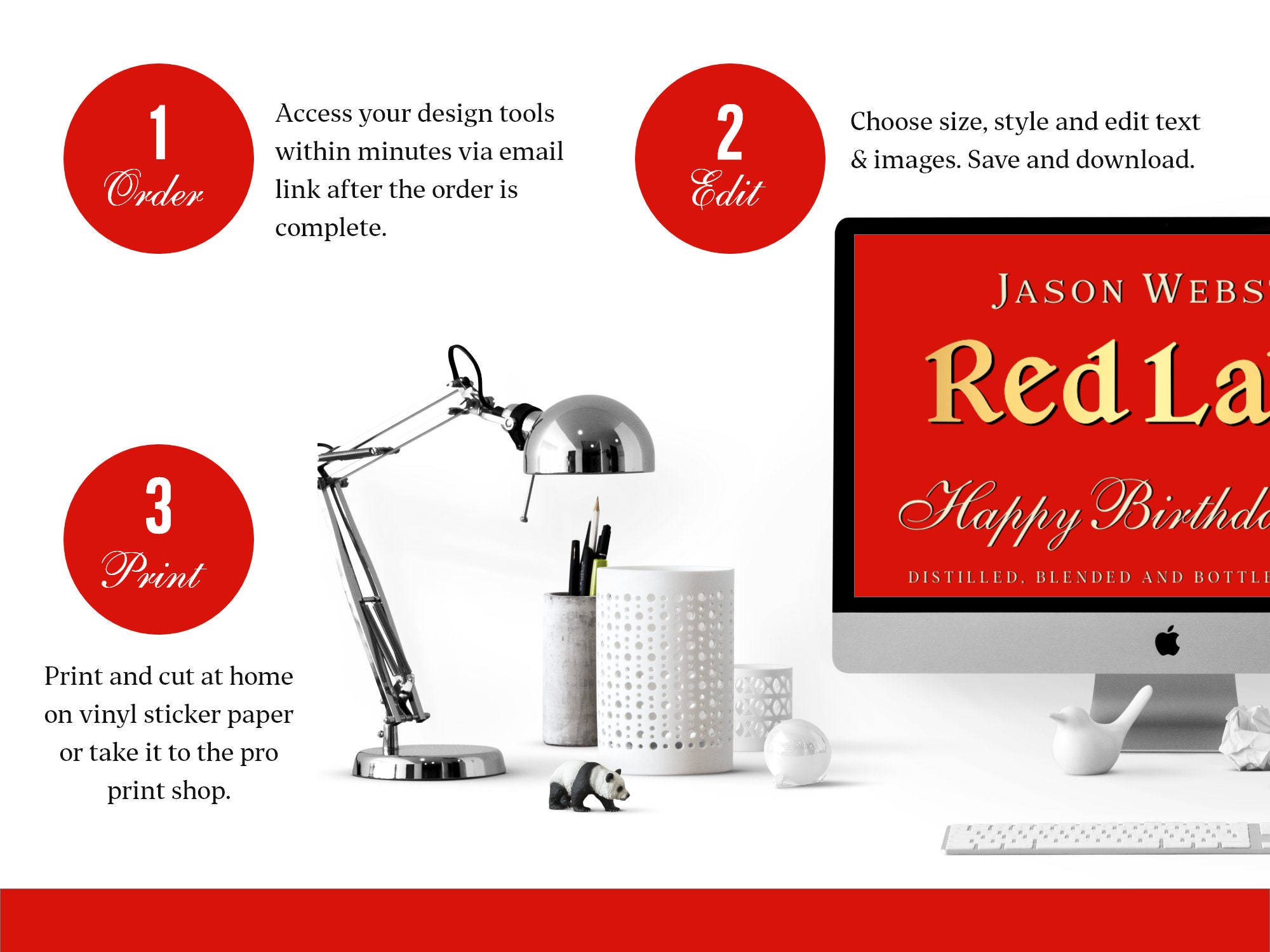Personalized Johnnie Walker Red Label: Printable Whisky Gift (750ml & 1 ...