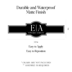 Custom Cigar Labels. Wedding Cigar Bands With Initials. Cigar Labels ...