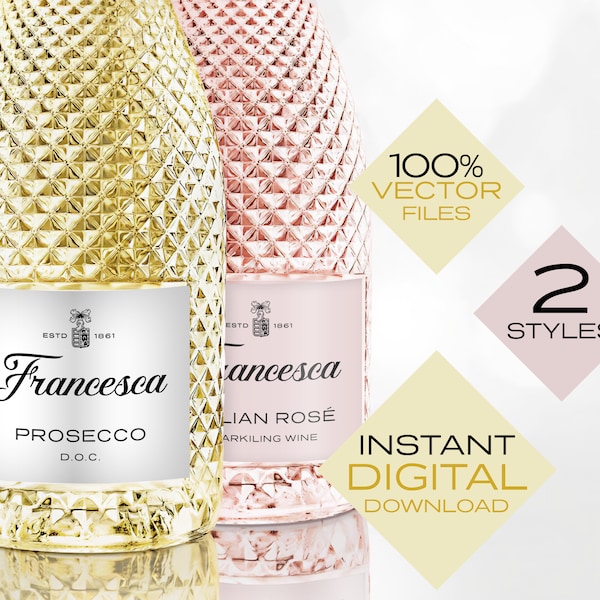 Prosecco Digital Download Label - Etsy