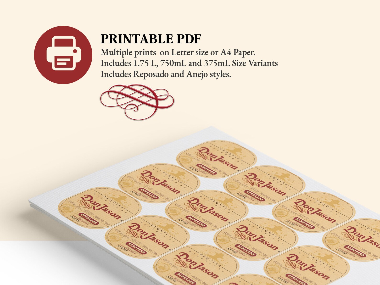 Don Julio Label Replica Instant Digital Download Easy to - Etsy