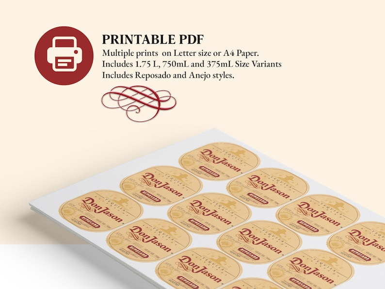 Don Julio Label Replica Instant Digital Download Easy to - Etsy