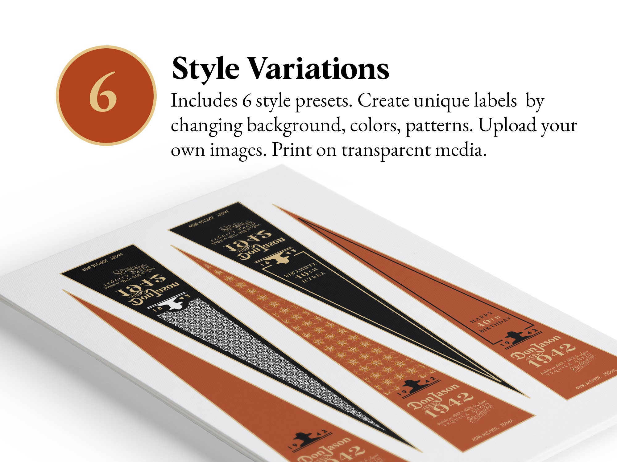 Don Julio 1942 Label for Customization - Instant Digital Download ...