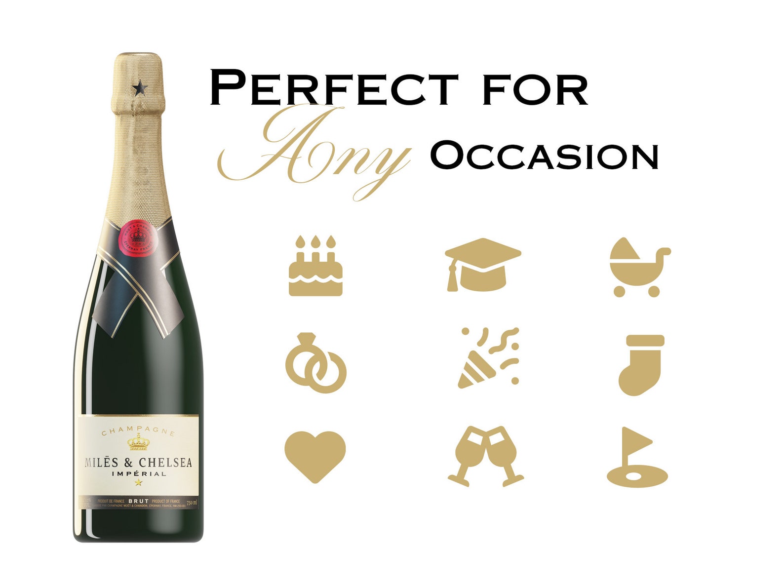 Champagne Label. Easy to Customize Printable Label. Instant Download ...