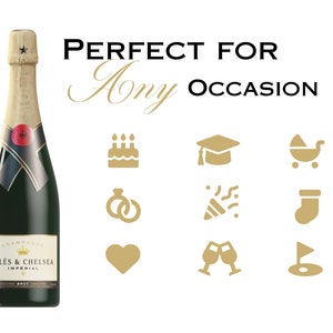 Champagne Label. Easy to Customize Printable Label. Instant Download ...