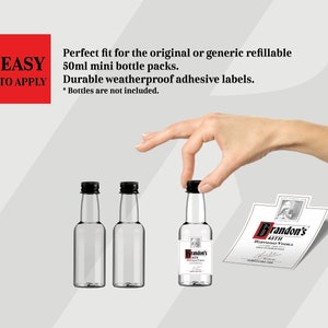 Custom Mini 50ml Vodka Labels. Personalize With Your Order. Free Proof ...