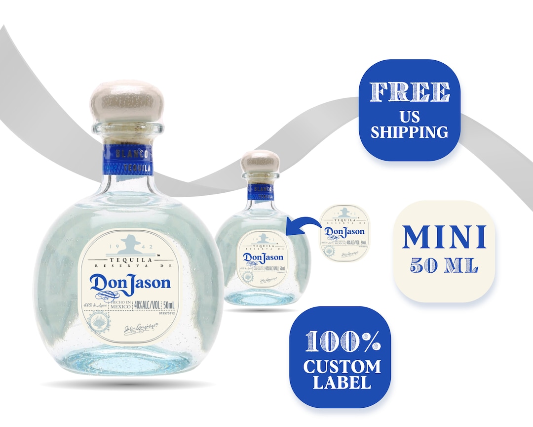 Custom Don Julio Tequila Mini Label. 50ml Label for Personalization ...