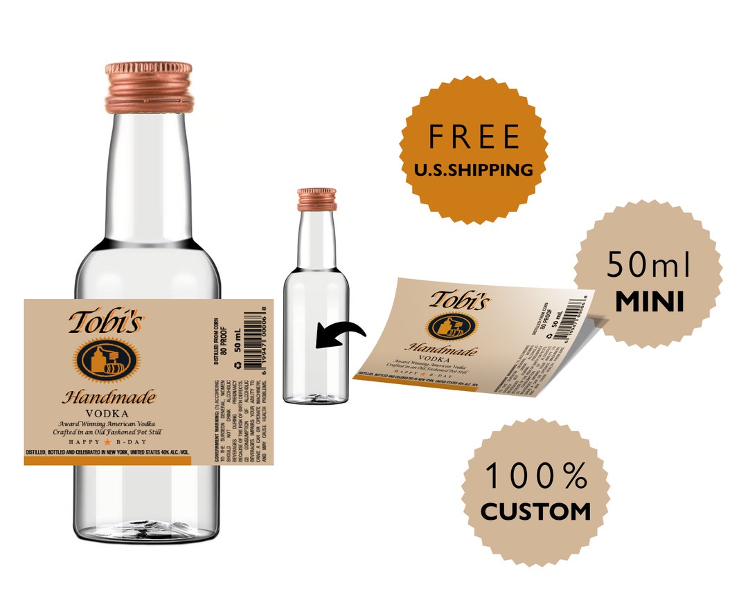 Custom Tito's Vodka Mini Label: Personalized 50ml Bottle - Etsy