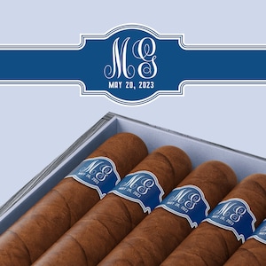 Custom Cigar Labels. Wedding Cigar Bands With Initials. Cigar Labels ...