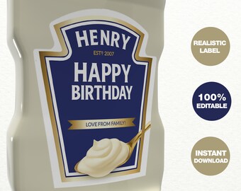 Mayonnaise Label - Etsy