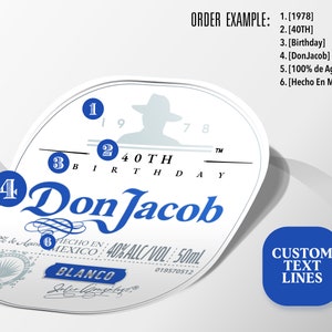 Custom Tequila Mini Label: Personalized 50ml Don Julio Style - Etsy