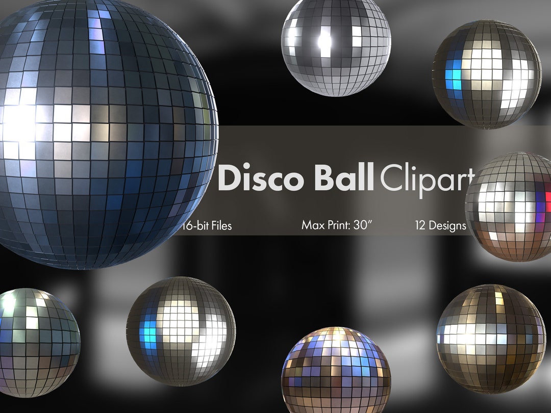 Disco Balls Clipart Shiny Disco Ornament Overlays - Etsy