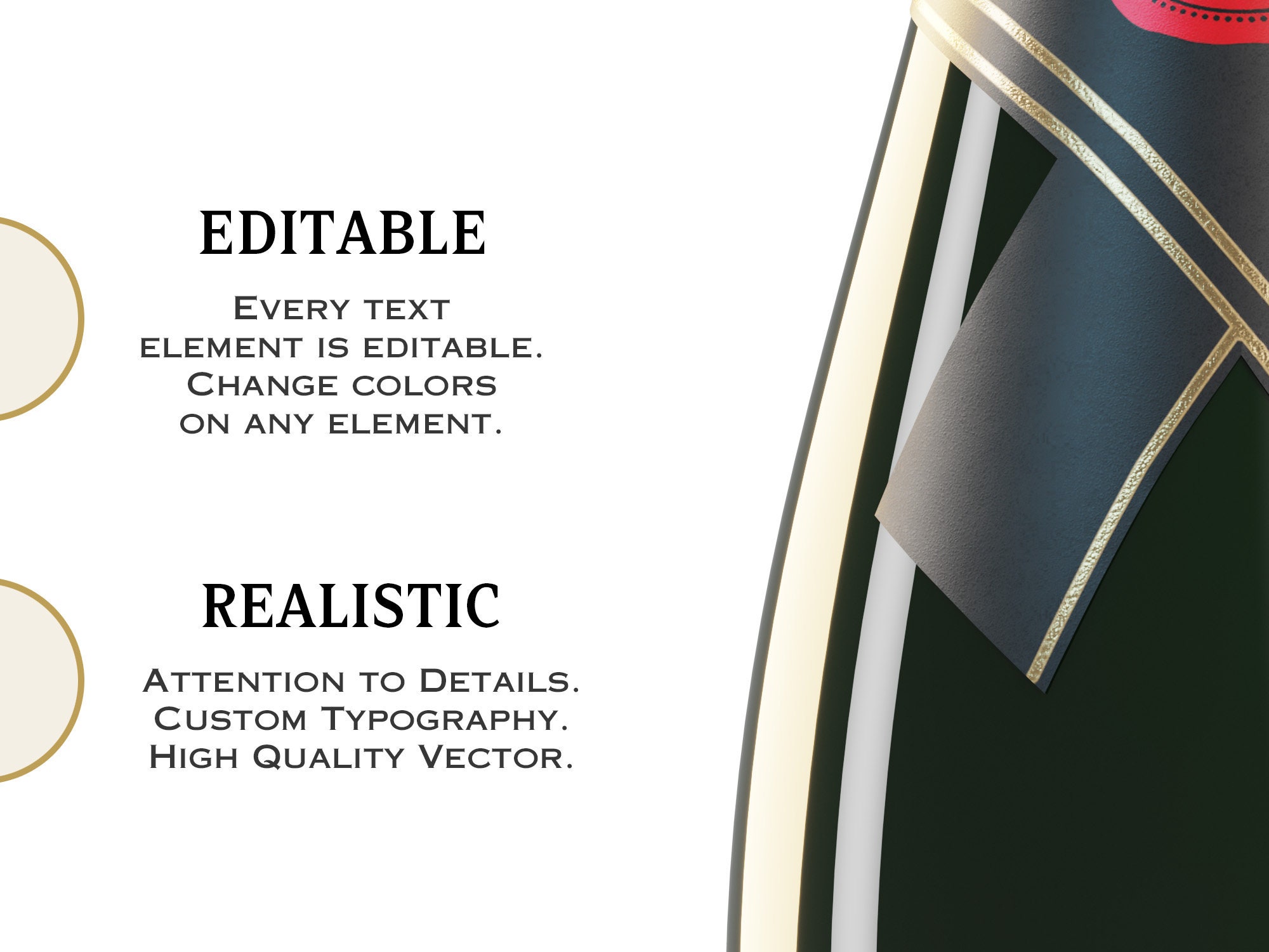 Champagne Label. Easy to Customize Printable Label. Instant - Etsy