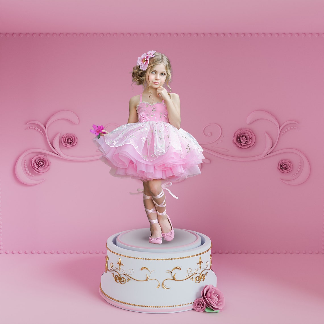 Music Box Ballerina Prop Digital Background for Photoshop - Etsy