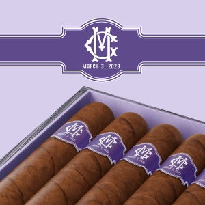 Custom Cigar Labels. Wedding Cigar Bands With Initials. Cigar Labels ...