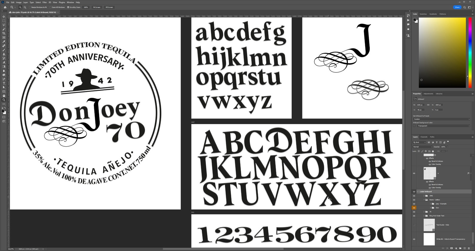 Don Julio 70th Anniversary Label for Name Customization - Etsy