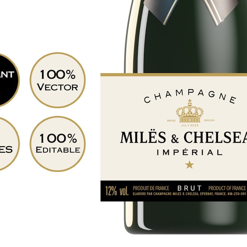 Champagne Labels - Etsy