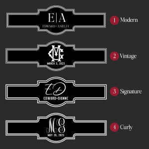 Custom Cigar Labels. Wedding Cigar Bands With Initials. Cigar Labels ...