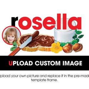 Nutella Label Template. Easy to Customize and Print Hazelnut Spread ...