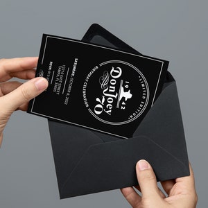 Don Julio 70th Anniversary Themed Invitation Card Template for - Etsy