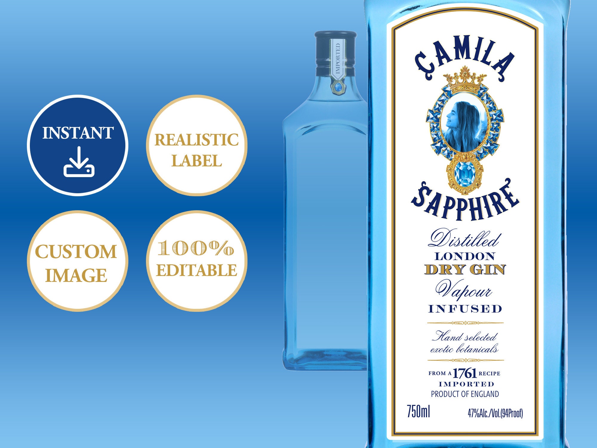 Bombay Sapphire Label