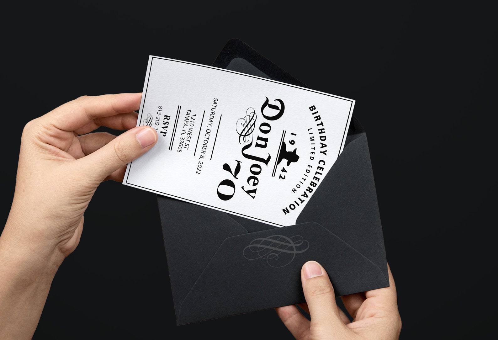 Don Julio 70th Anniversary Themed Invitation Card Template for - Etsy