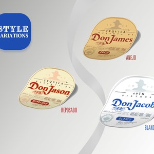 Custom Don Julio Tequila Mini Label. 50ml Label for Personalization ...
