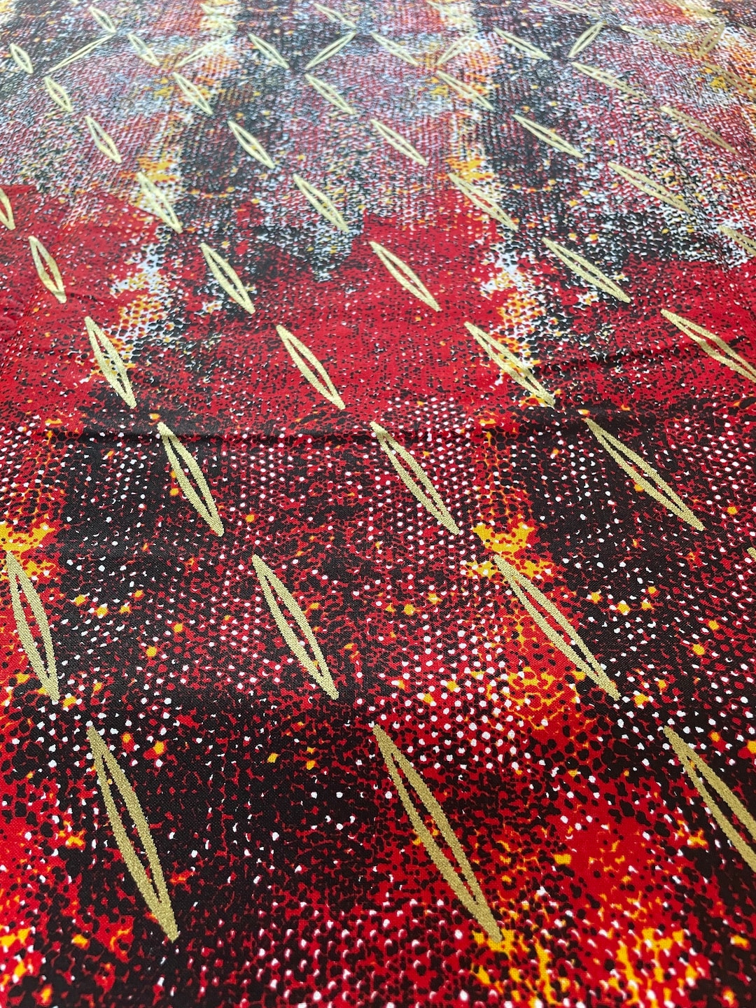 Woodin Metallic-gold Print /100% Cotton / African Wax Print / Ankara ...