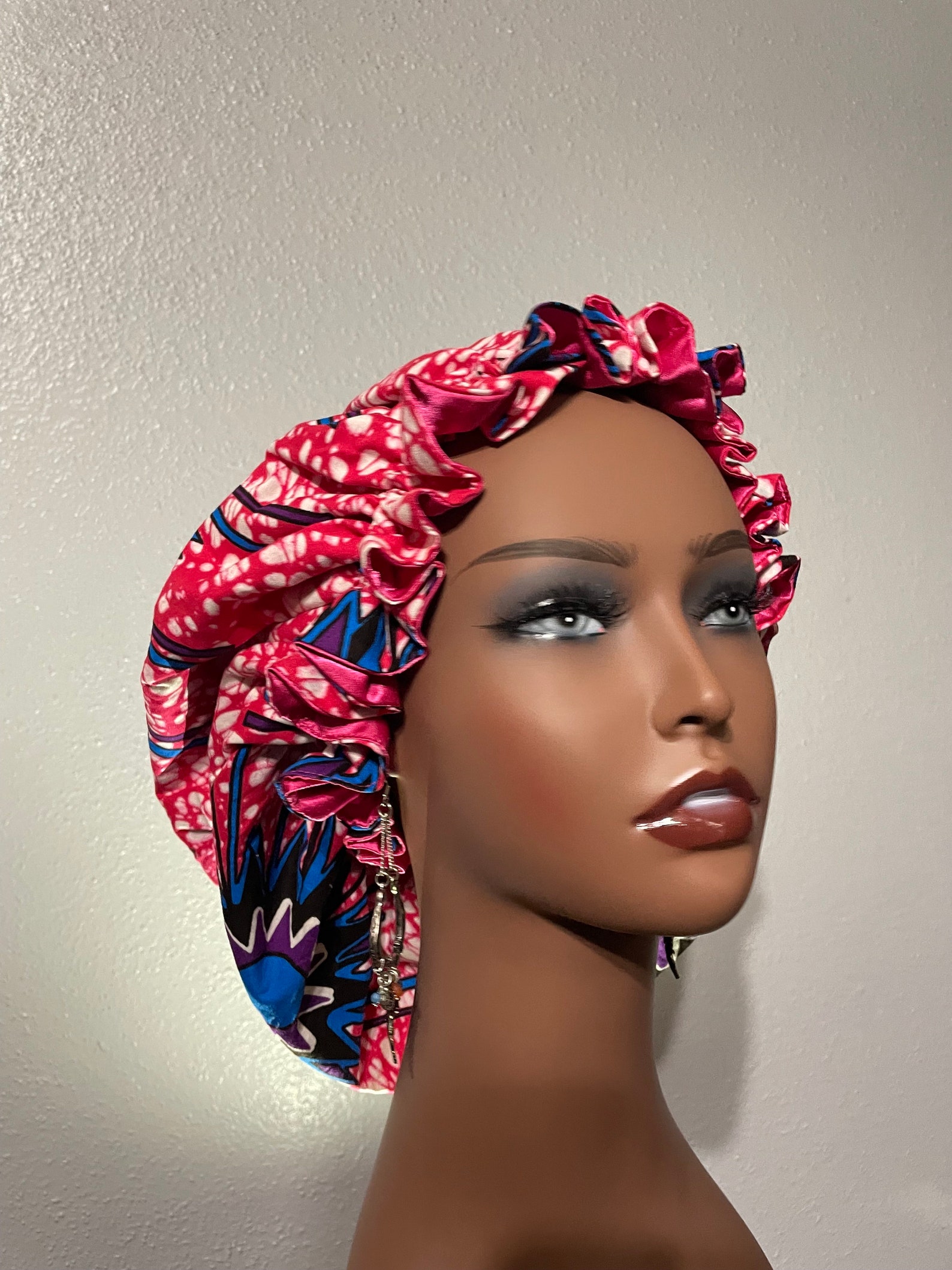 Bonnet / African Print / Satin Bonnet / Ankara With Satin / - Etsy