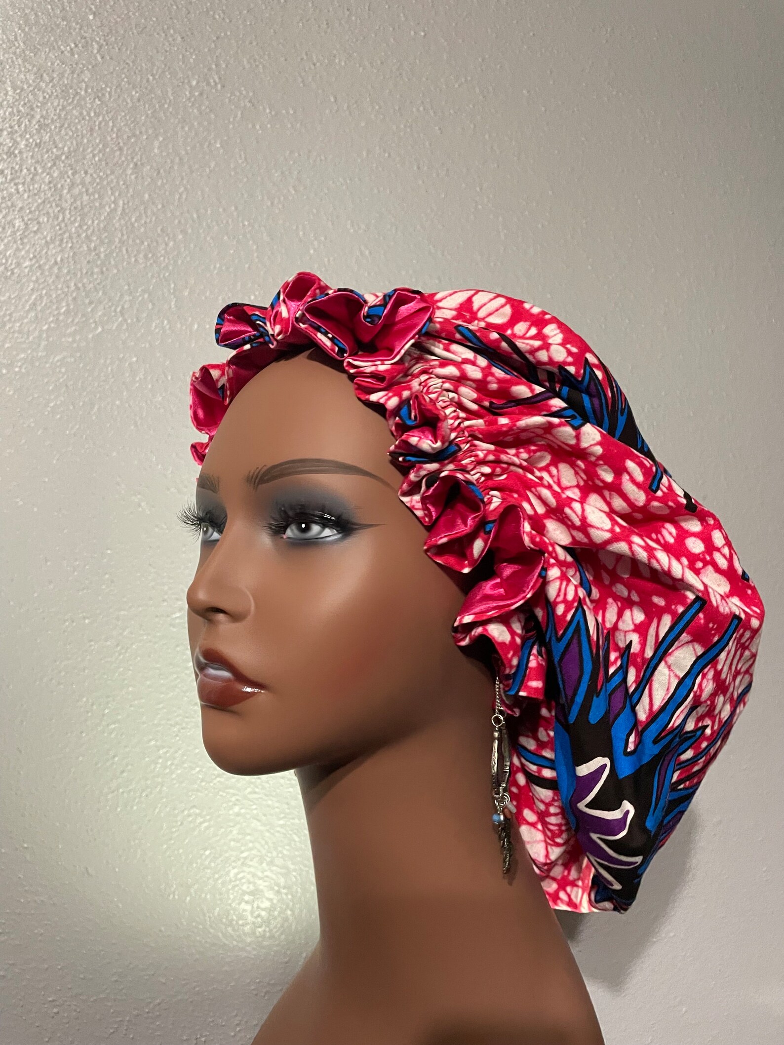 Bonnet / African Print / Satin Bonnet / Ankara With Satin / - Etsy