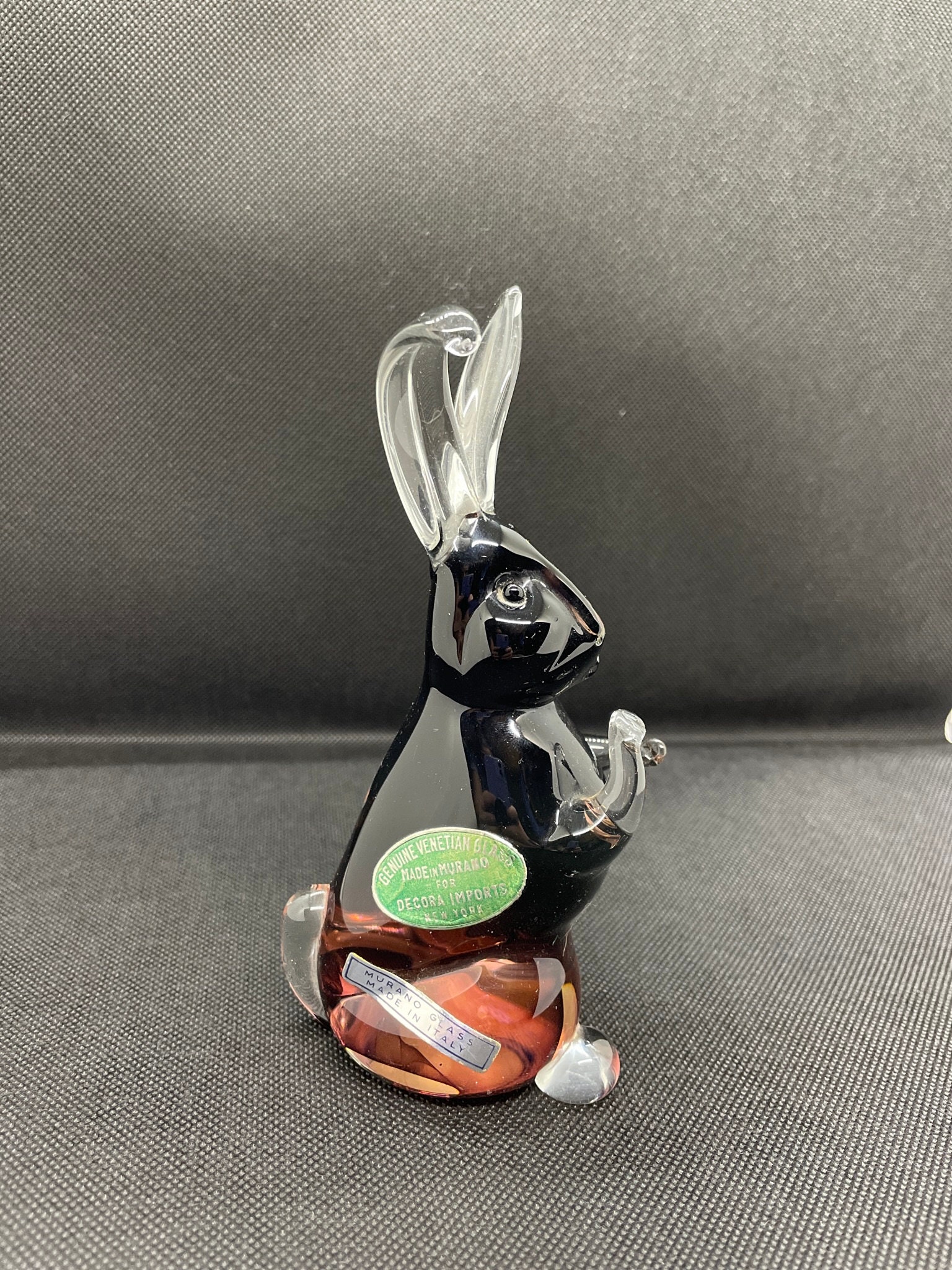 Cenedese Murano Sommerso Glass Bunny Rabbit Figurine Statue Vintage - Etsy