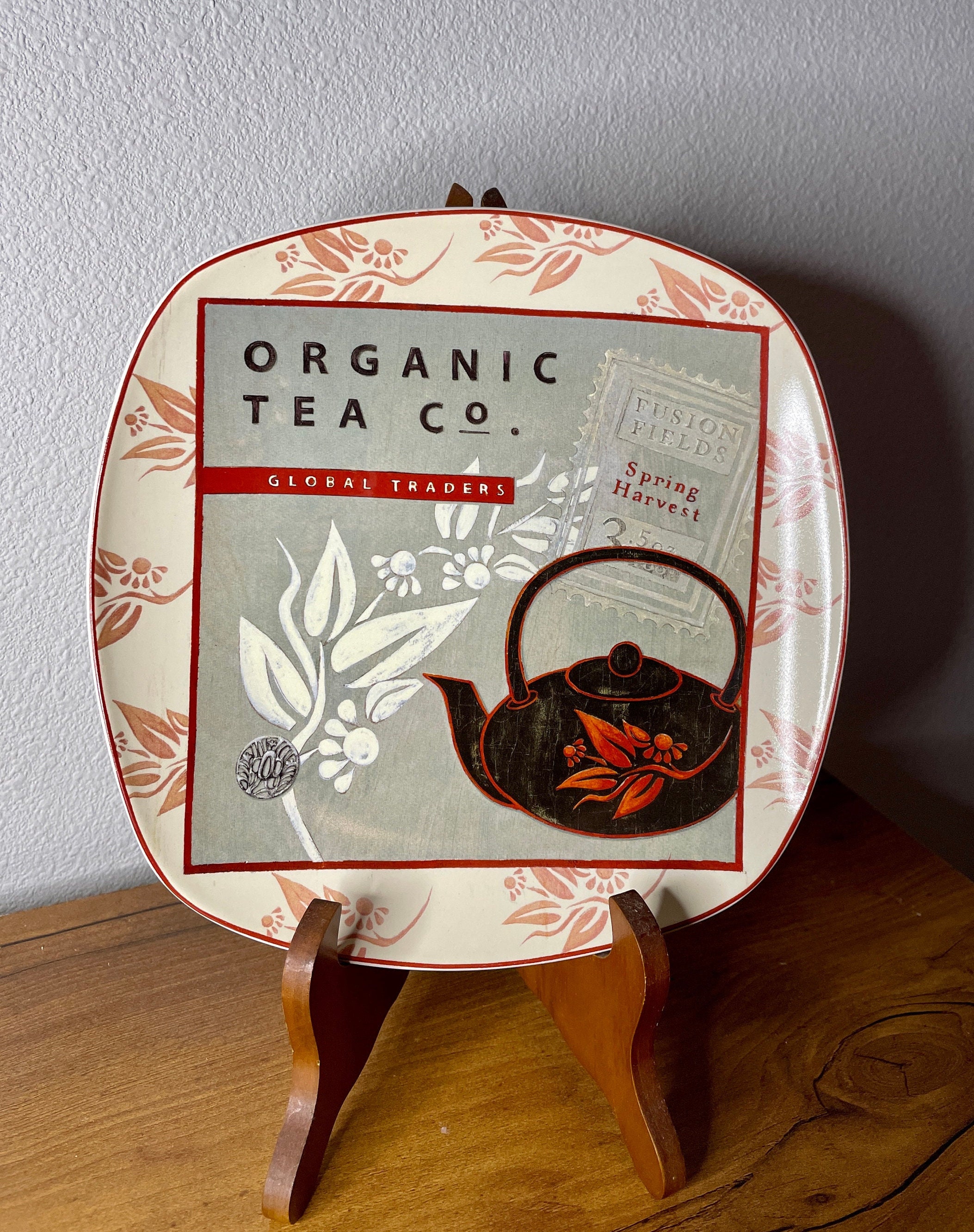 Set of 3 Stoneware Sakura Tea House by Angela Staehling Square Dessert ...