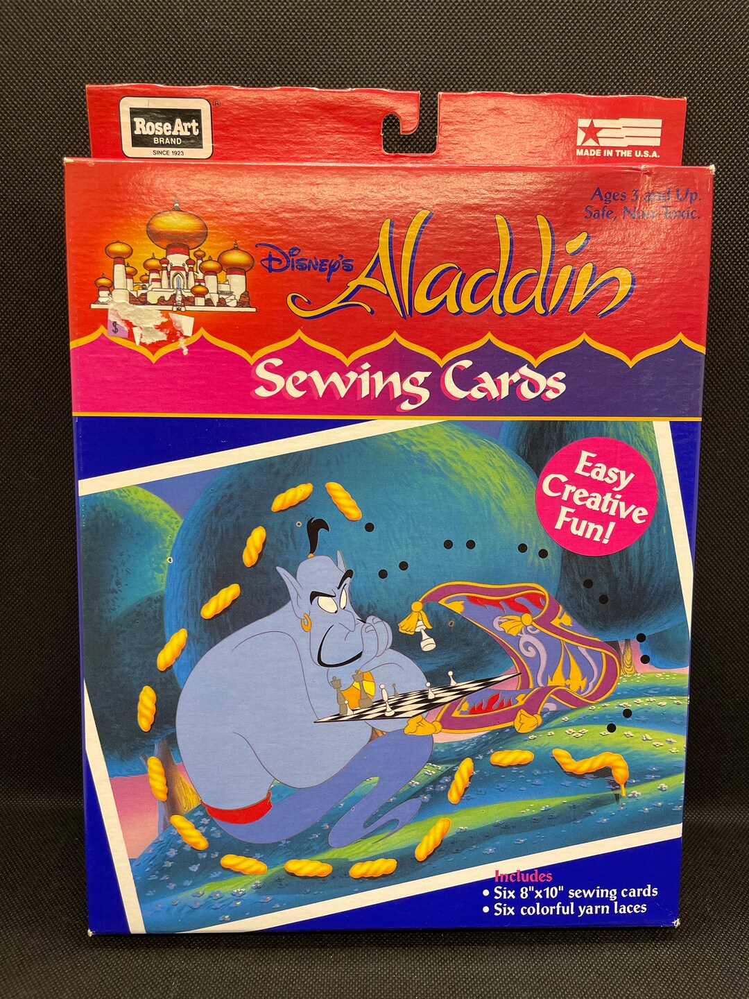 NEW Vintage 1993 Disney Aladdin Sewing Cards by Rose Art - Etsy