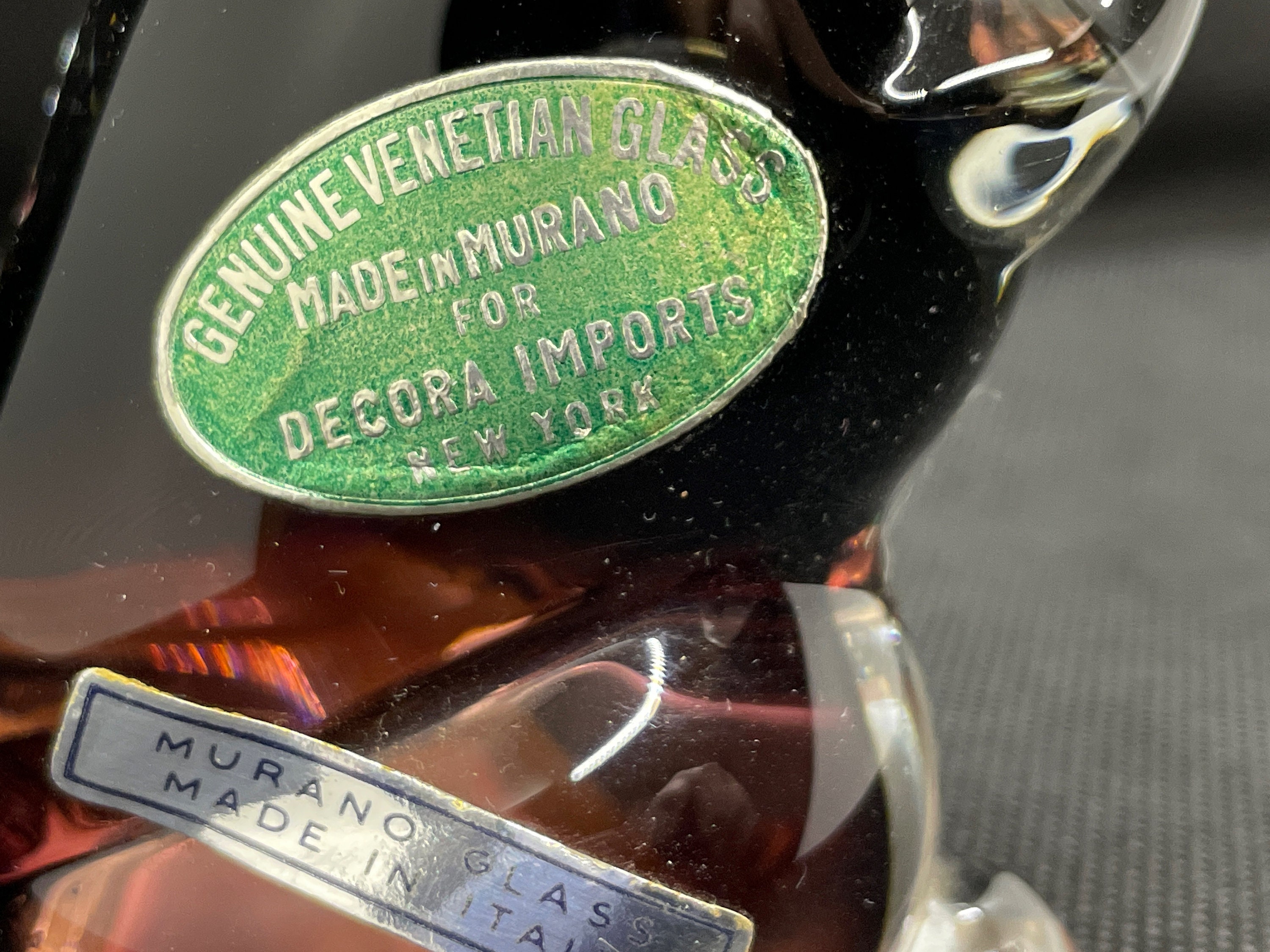 Cenedese Murano Sommerso Glass Bunny Rabbit Figurine Statue Vintage - Etsy