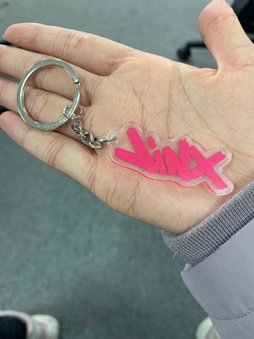Jinx League of Legends Arcane Powder Pink Name Acrylic Keychain - Etsy