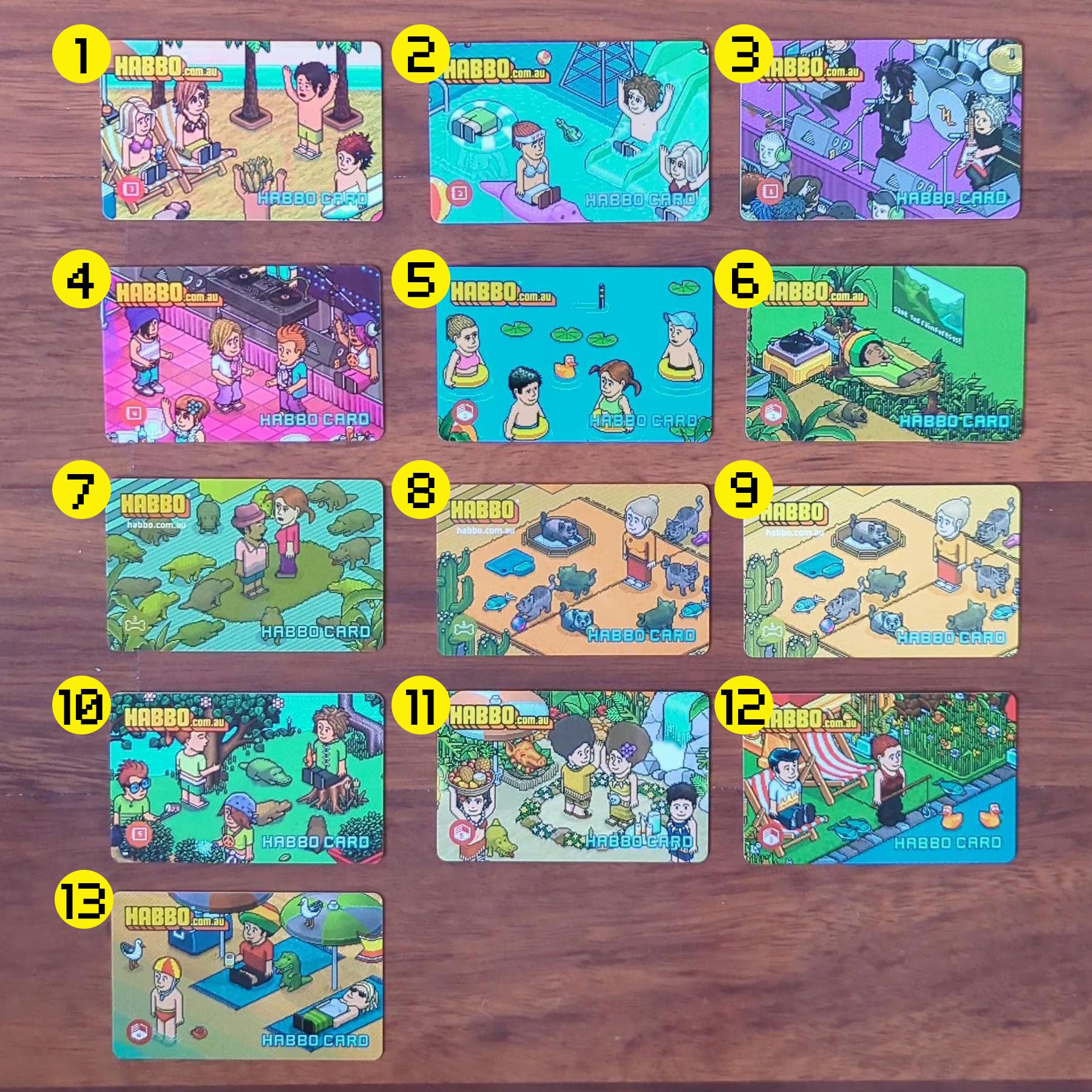 RARE Habbo Hotel Prepaid Habbo Cards From 2007-2009 (CODES USED) - Etsy