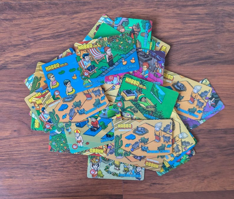 RARE Habbo Hotel Prepaid Habbo Cards From 2007-2009 (CODES USED) - Etsy UK