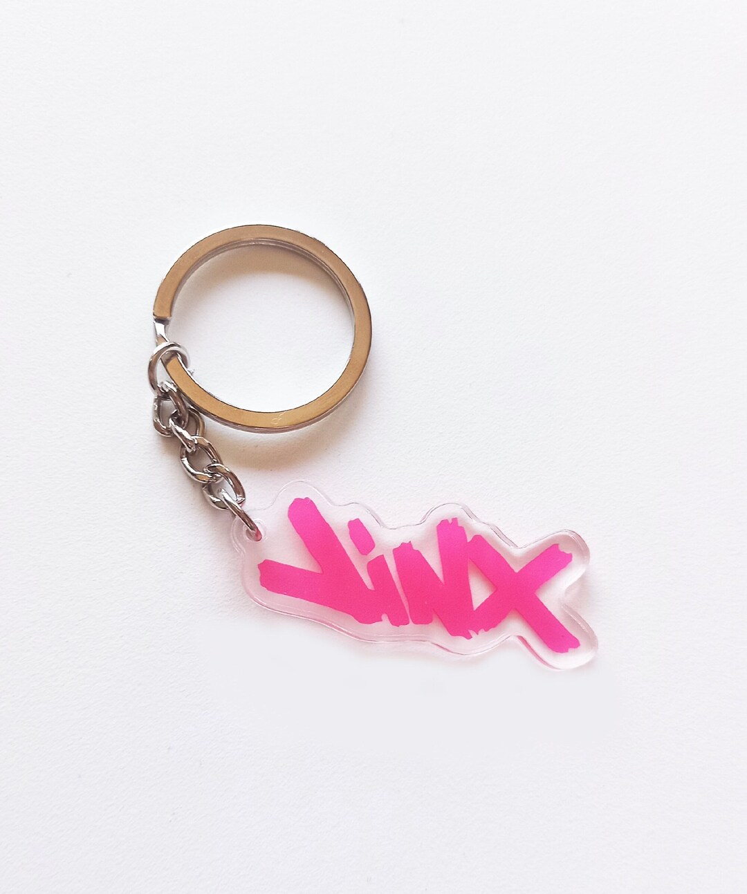 Jinx League of Legends Arcane Powder Pink Name Acrylic Keychain - Etsy