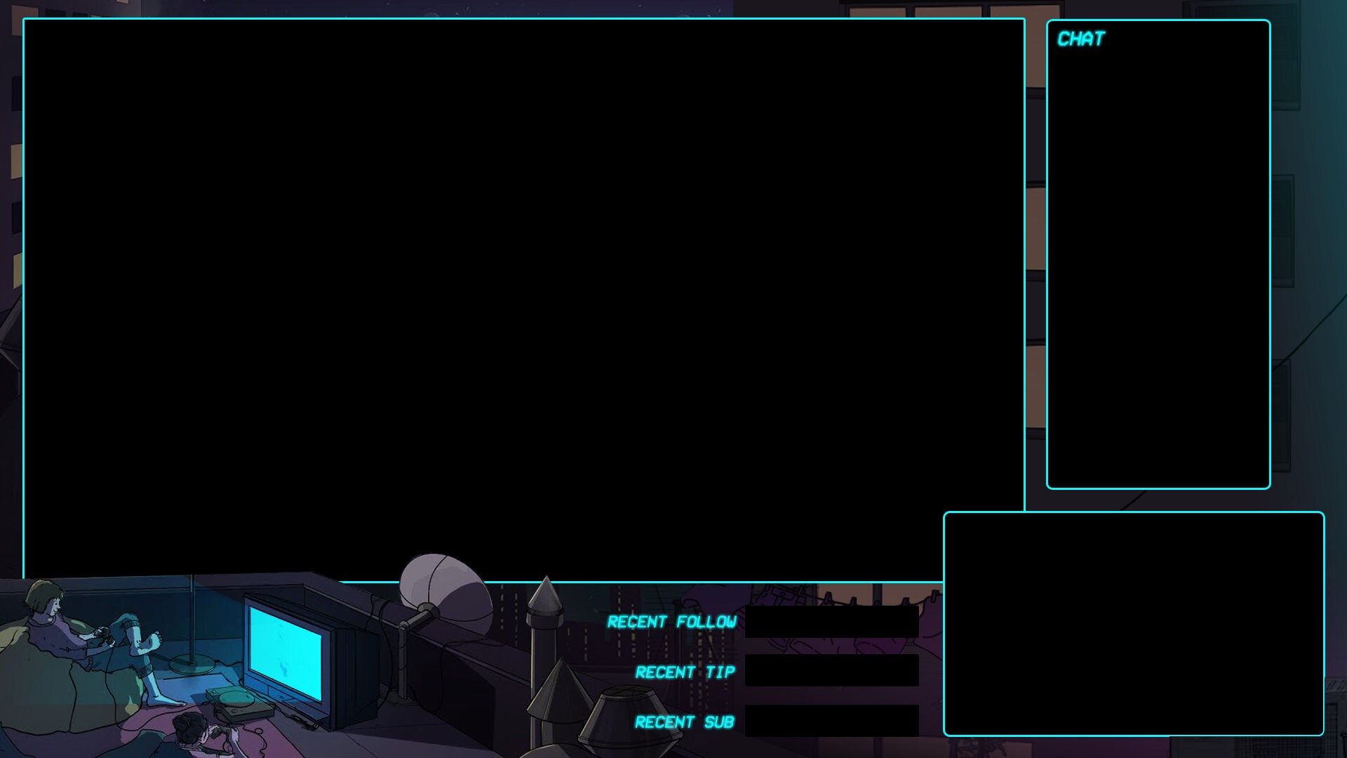 Neon City Just Chatting Stream Package for Twitch | Lo-fi Gaming Blue ...
