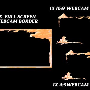 Sunset Complete Stream Overlay Package for Twitch | Kawaii Orange Star ...