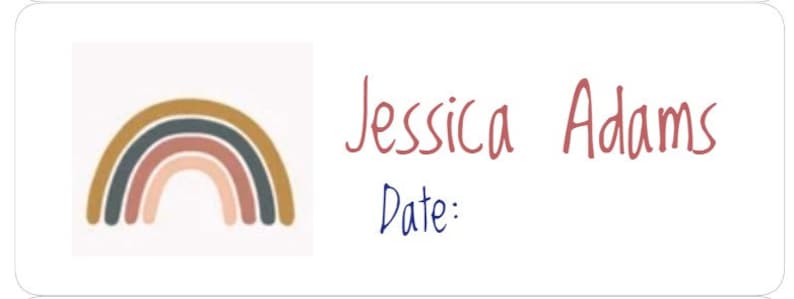 Child Name & Date Labels for Daycare/school - Etsy