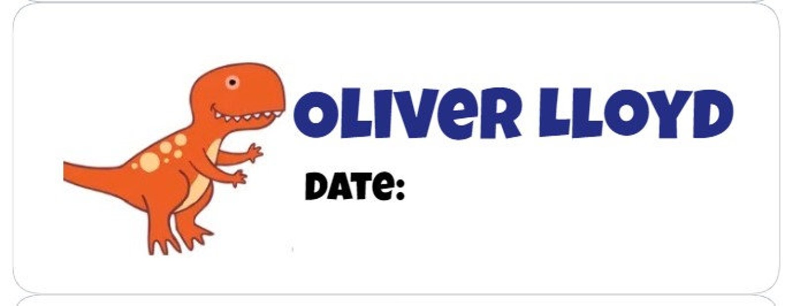 Child Name & Date Labels for Daycare/school - Etsy